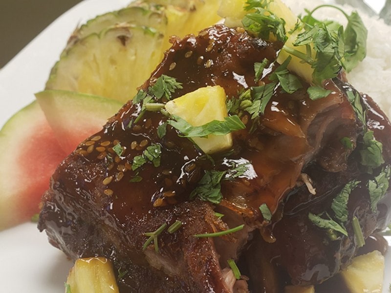 Recipe from Chef Andre: Pineapple Teriyaki Glazed Baby Back Ribs