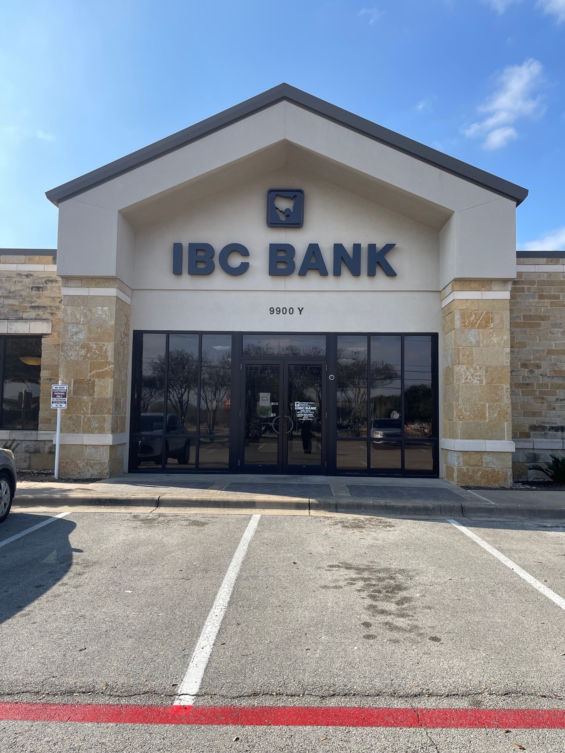 Welcome to IBC Bank at 9900 S IH 35 Frontage Rd. Bldg. Y, Austin, TX.
