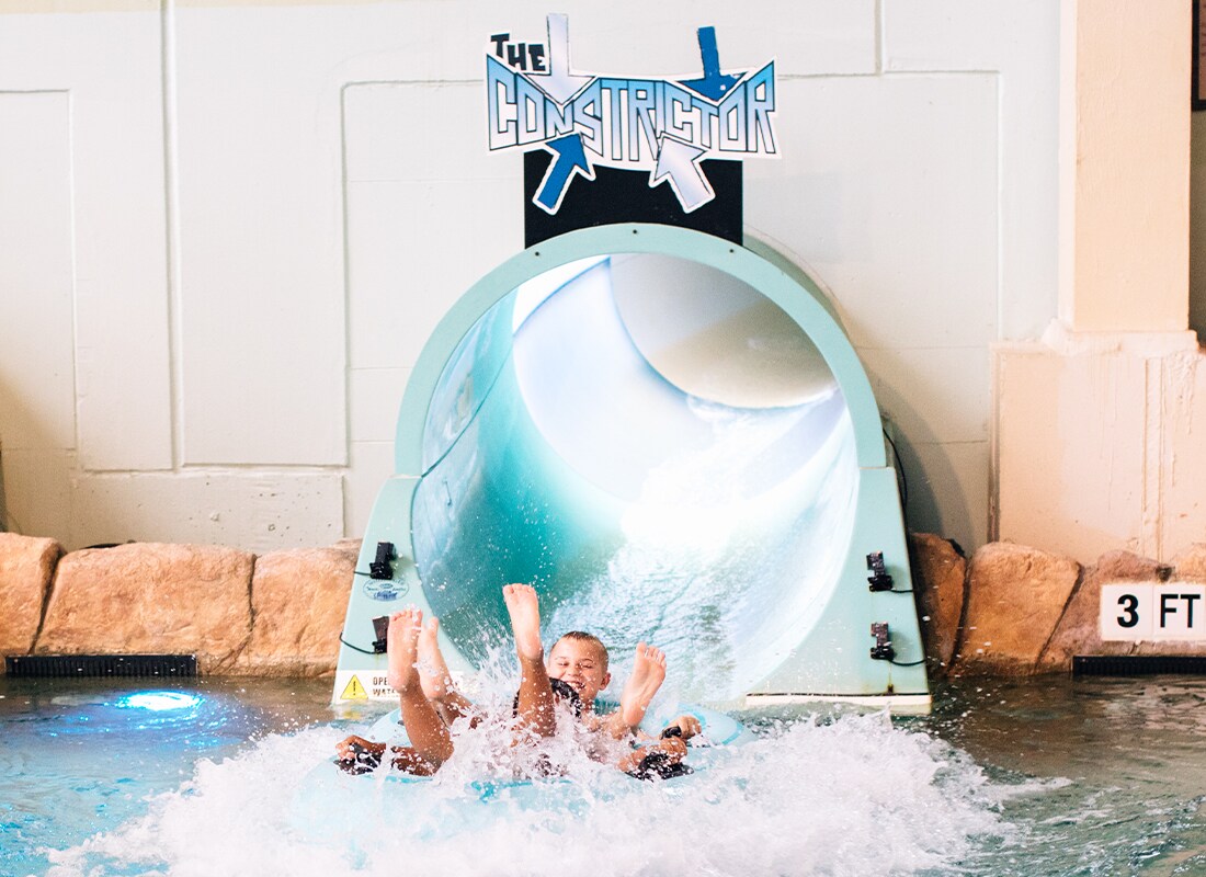 bath swimming slides