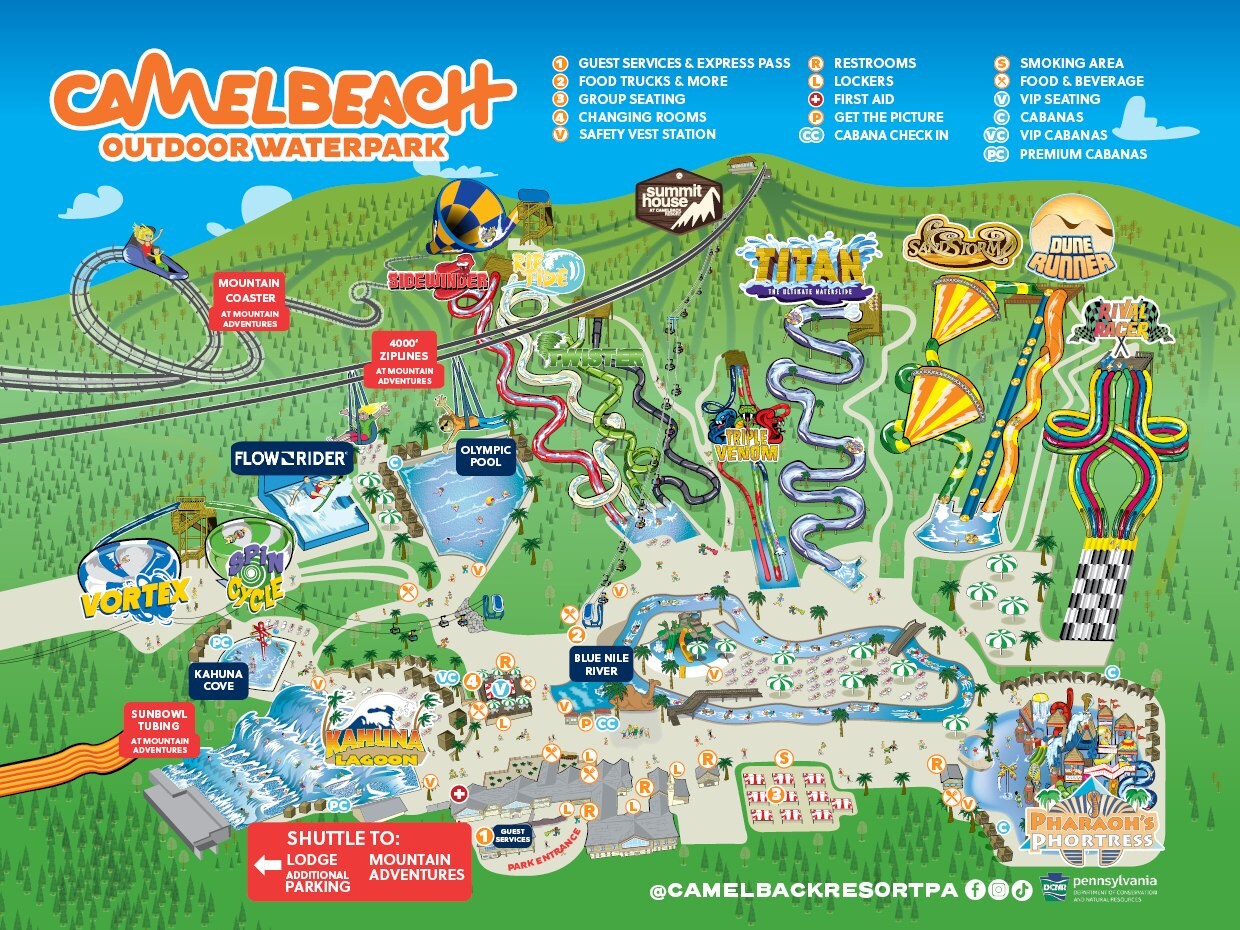 Camelback Resort Map | Poconos, Tannersville PA