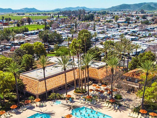 RV Sites in Hemet, California – Golden Village Palms RV Resort