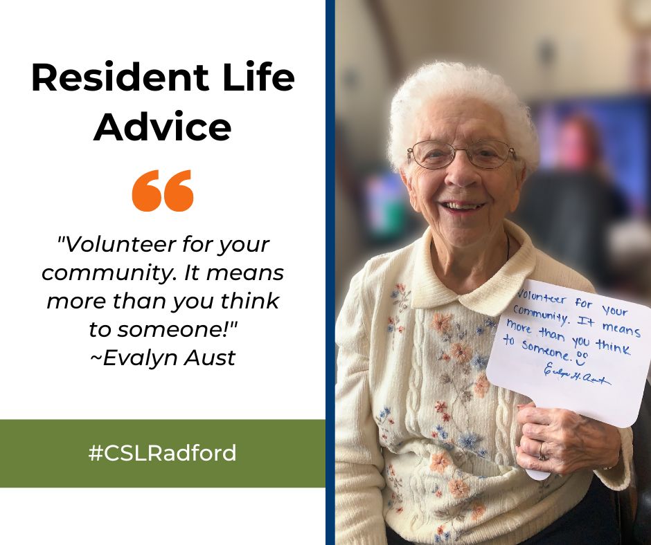 Advice from Our Residents at Commonwealth Senior Living