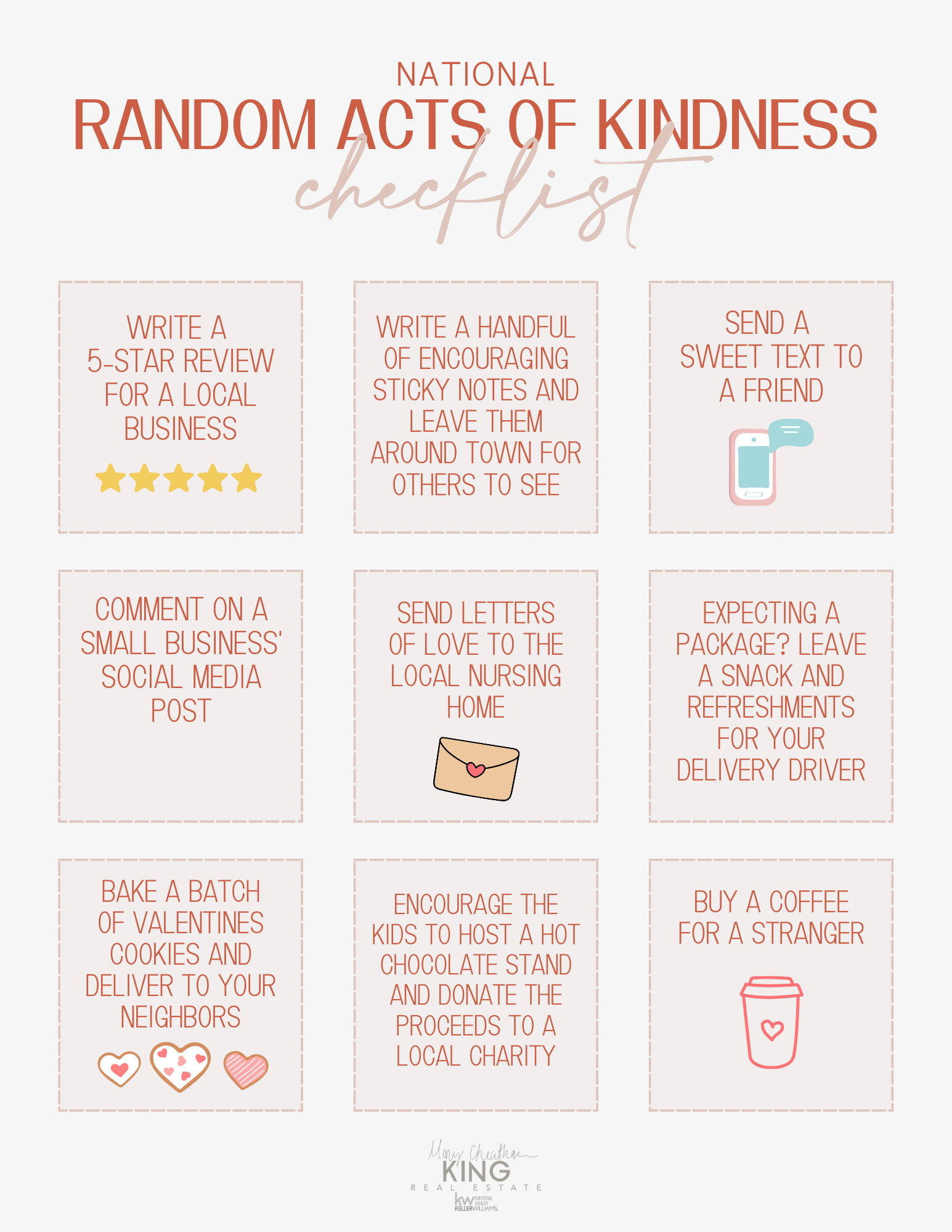 National Random Acts of Kindness Checklist