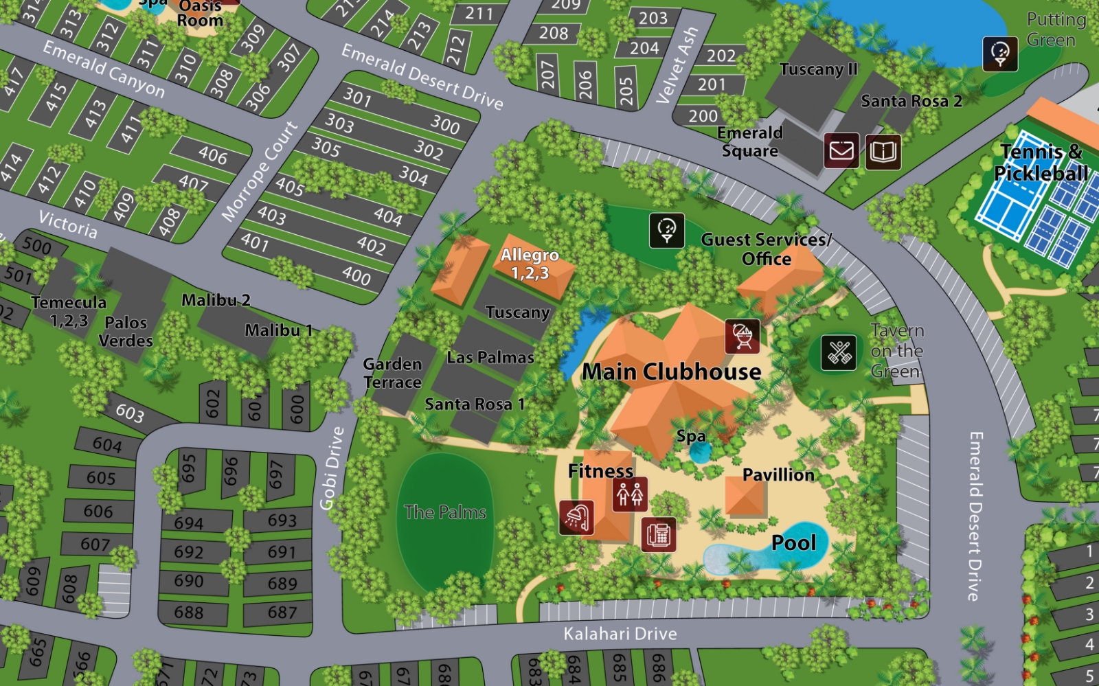 Explore Emerald Desert RV Resort Map