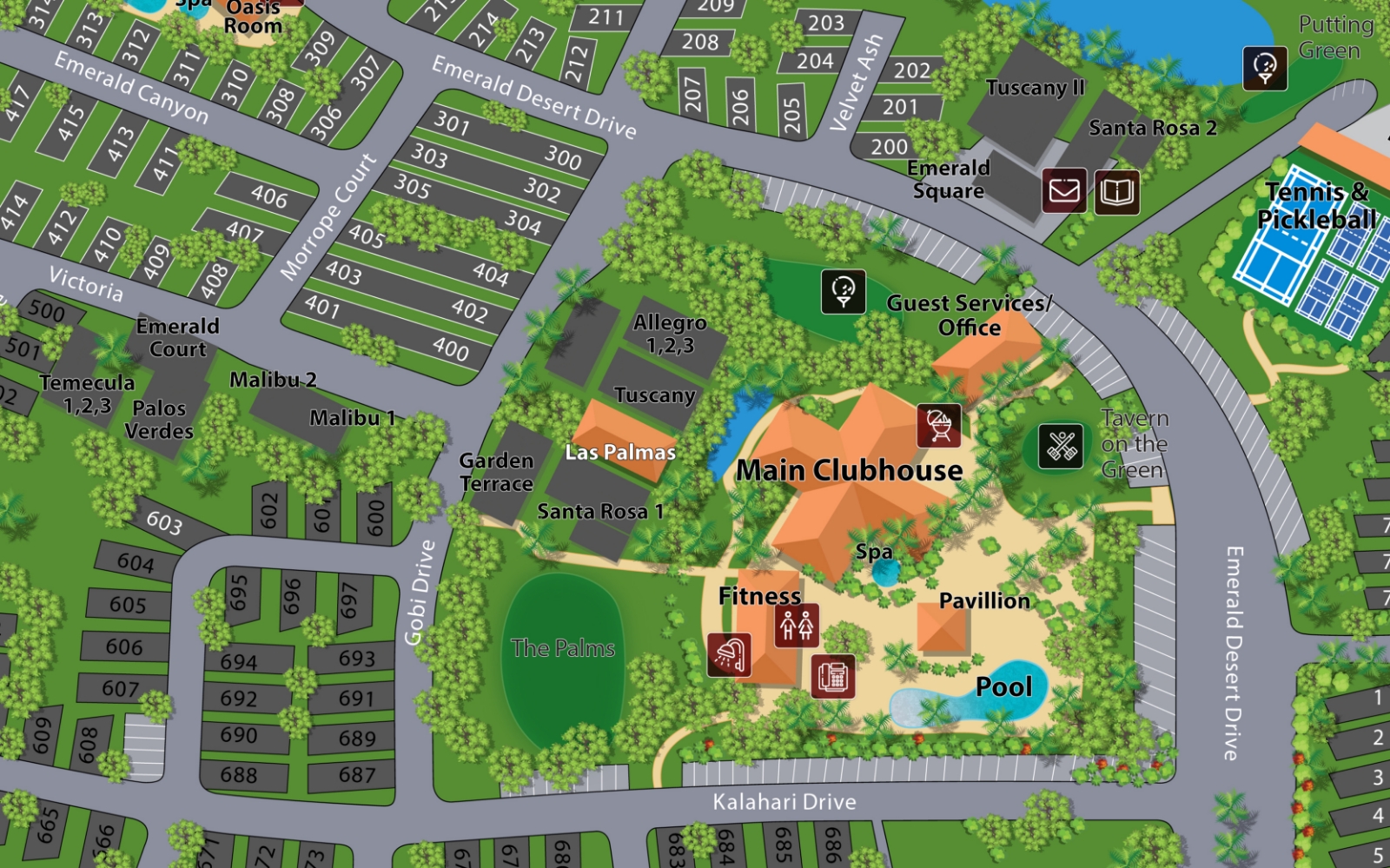 Explore Emerald Desert RV Resort Map