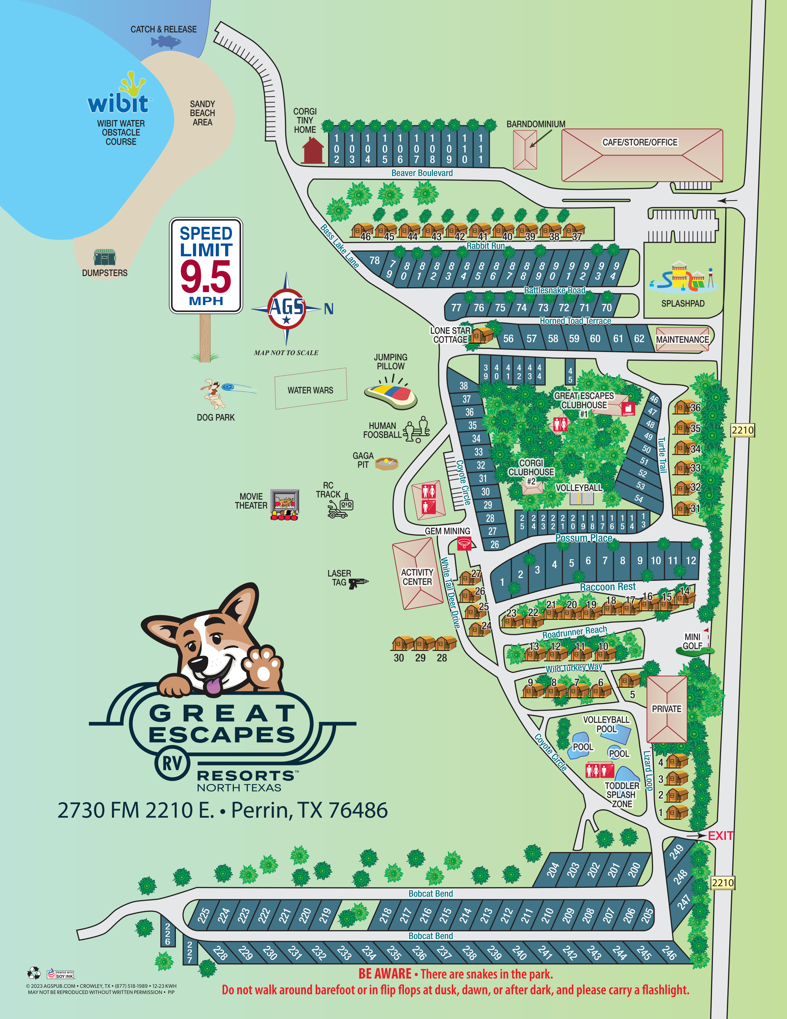 Park Map | Great Escapes North Texas RV Resort